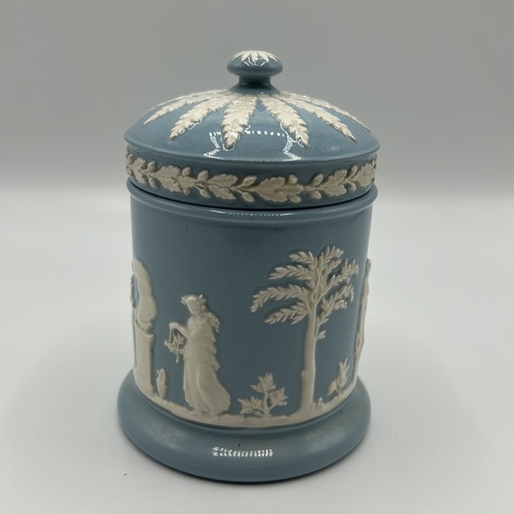 Wedgwood | Accents | Wedgwood Blue Jasper Ware 6 Tall Lidded Jar 97s ...